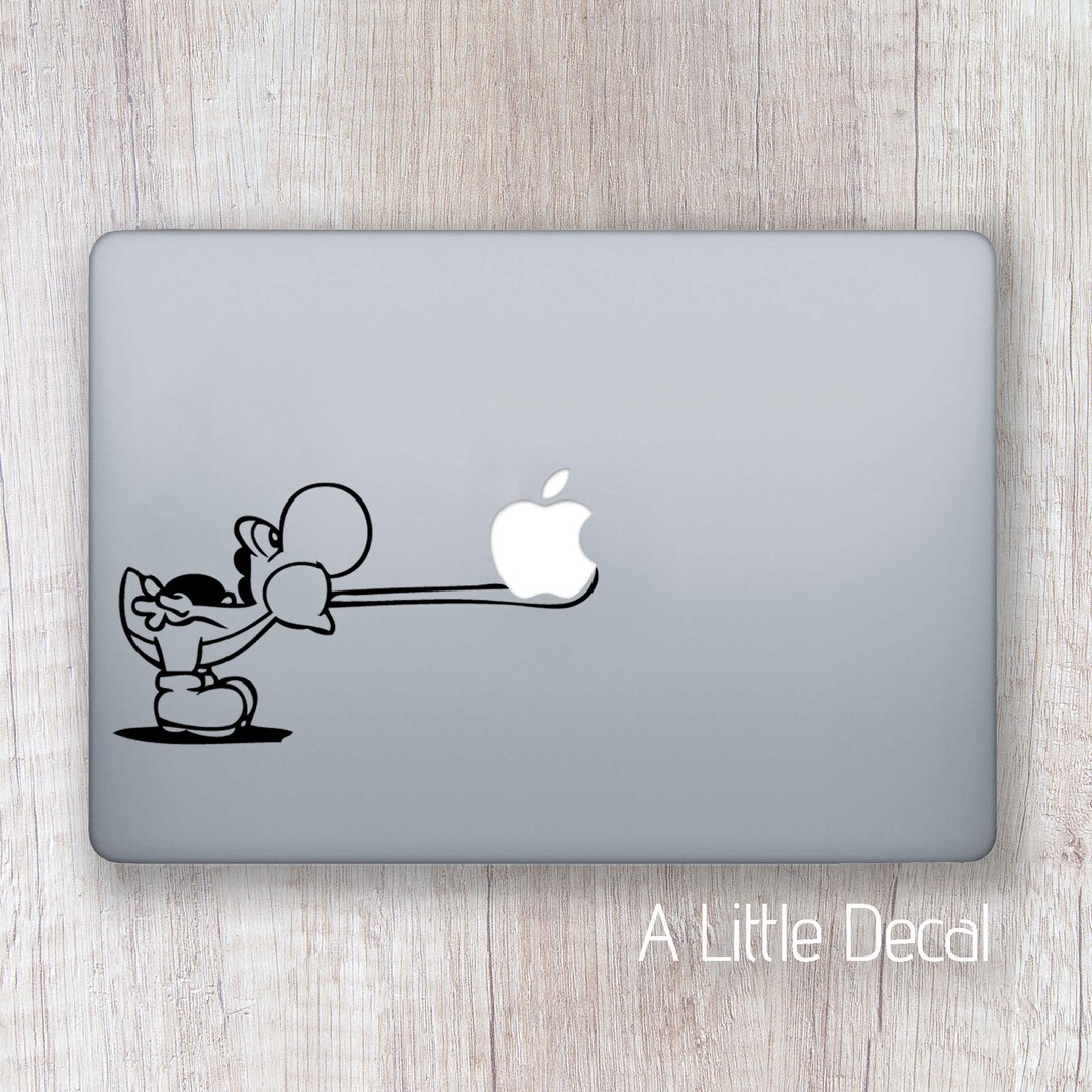 Yoshi Mario MacBook Decal, MacBook Sticker, Laptop Decal, Laptop ...