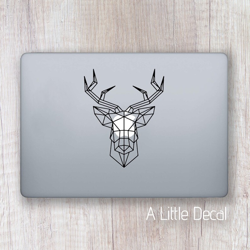 Stag Geometric Head Macbook Decal Laptop Decal Stag Sticker | Etsy