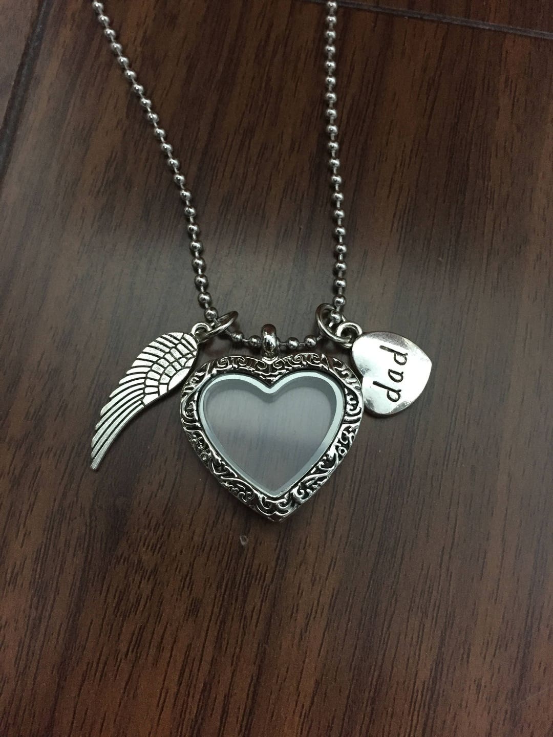 Loss of Dad, Floating Glass Hair Locket, Ashes, Photo Locket, Father ...