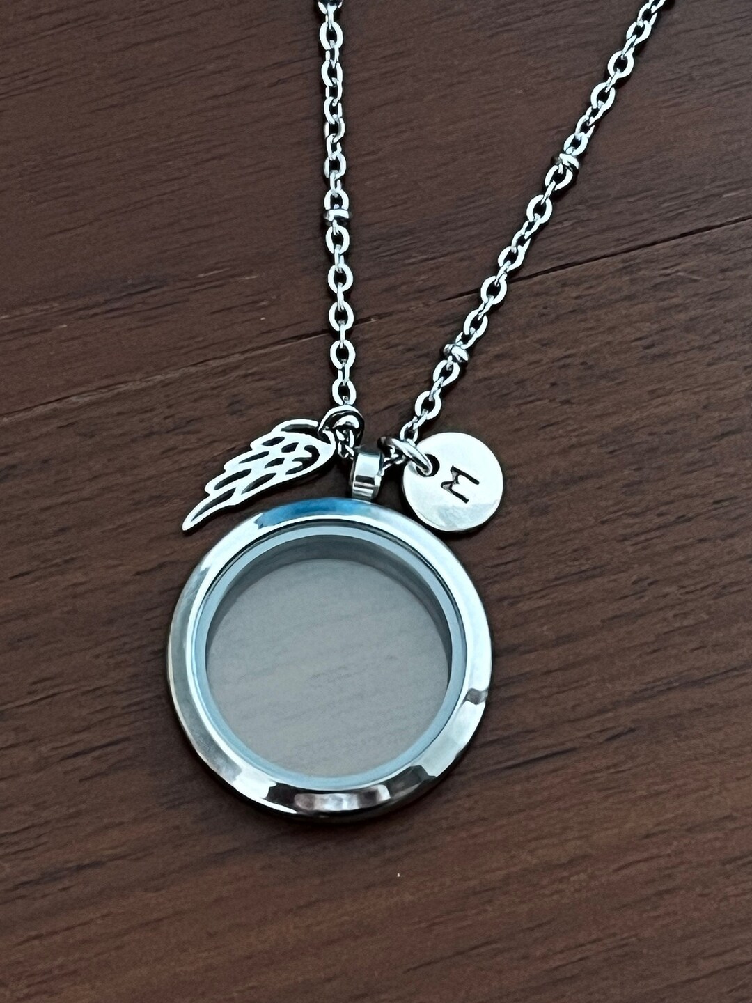 Silver Floating Locket Necklace: Pet Memorial Keepsake - Etsy