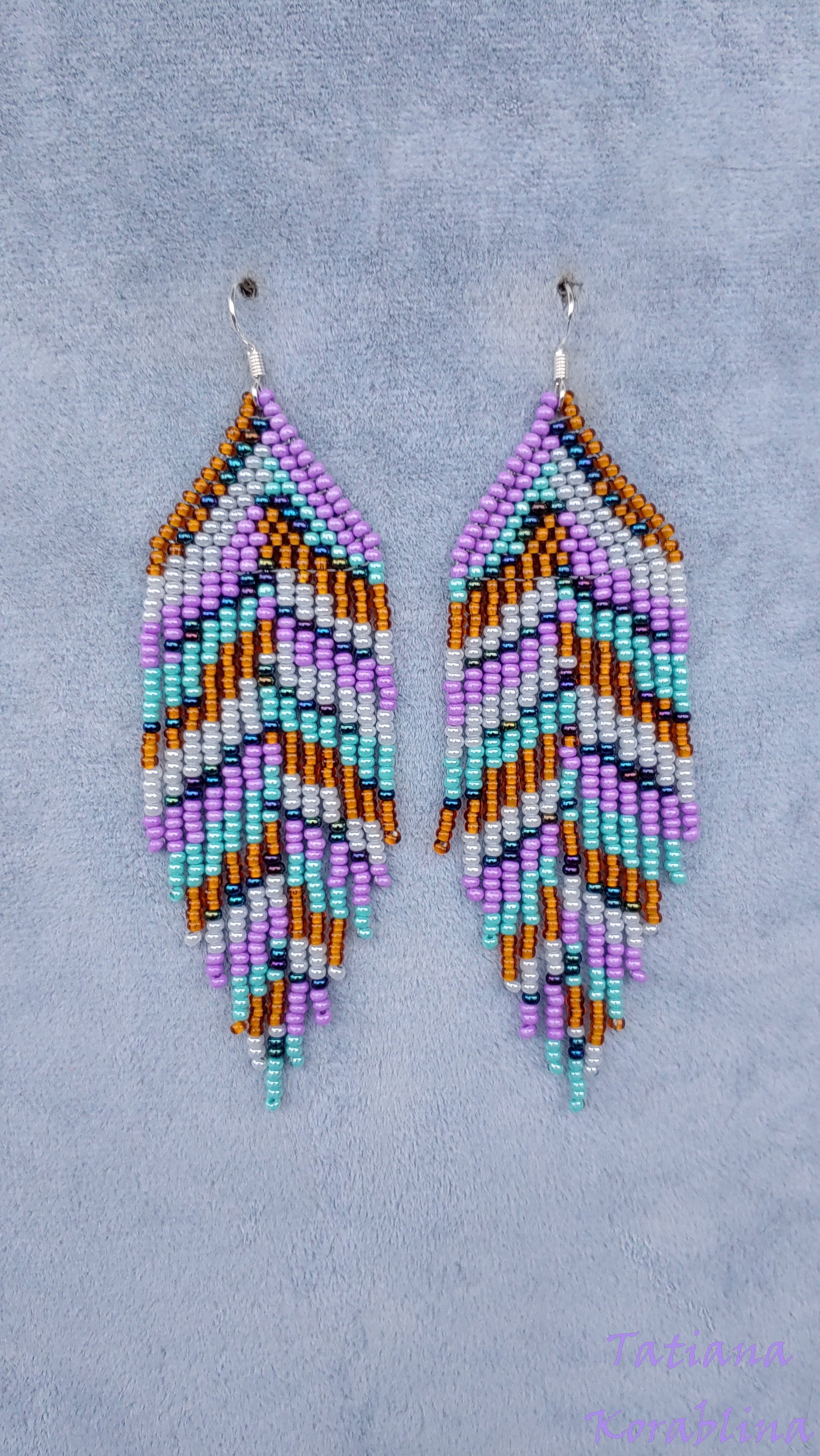Brick Stitch Pattern for Seed Bead Earrings Digital Pdfpattern - Etsy