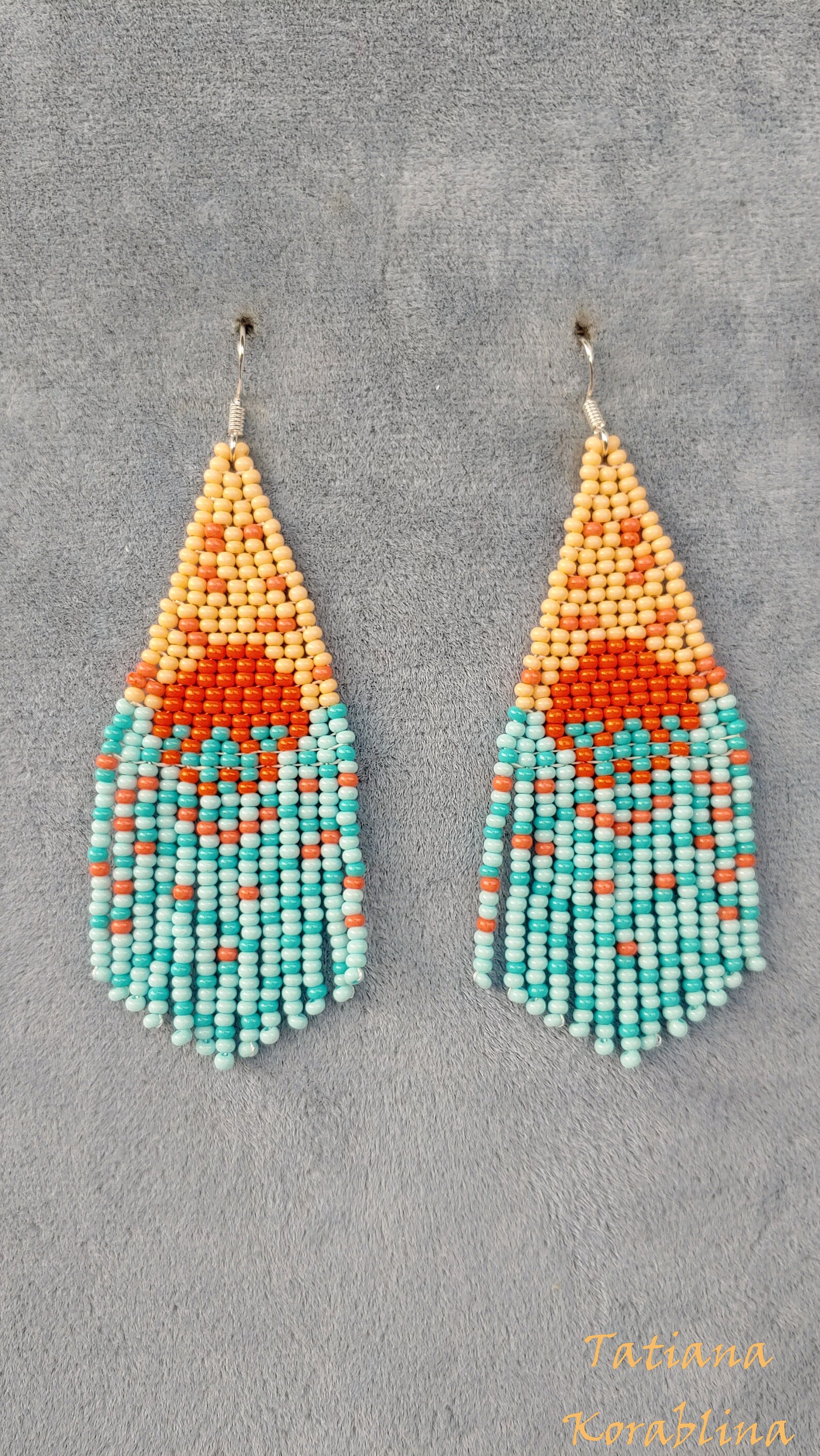 Brick Stitch Pattern for Seed Bead Earrings Digital PDF - Etsy