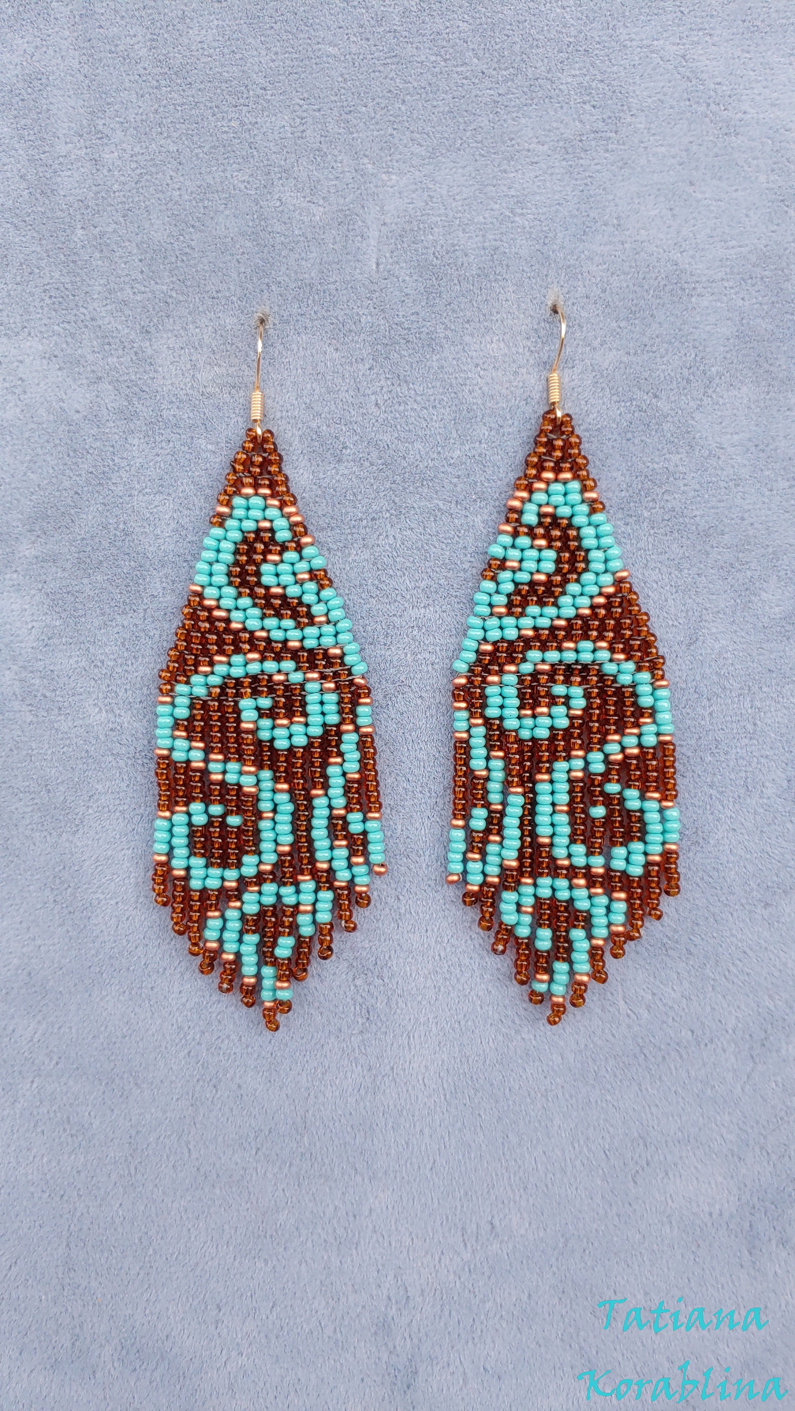 Brick Stitch Pattern for Seed Bead Earrings Digital PDF - Etsy