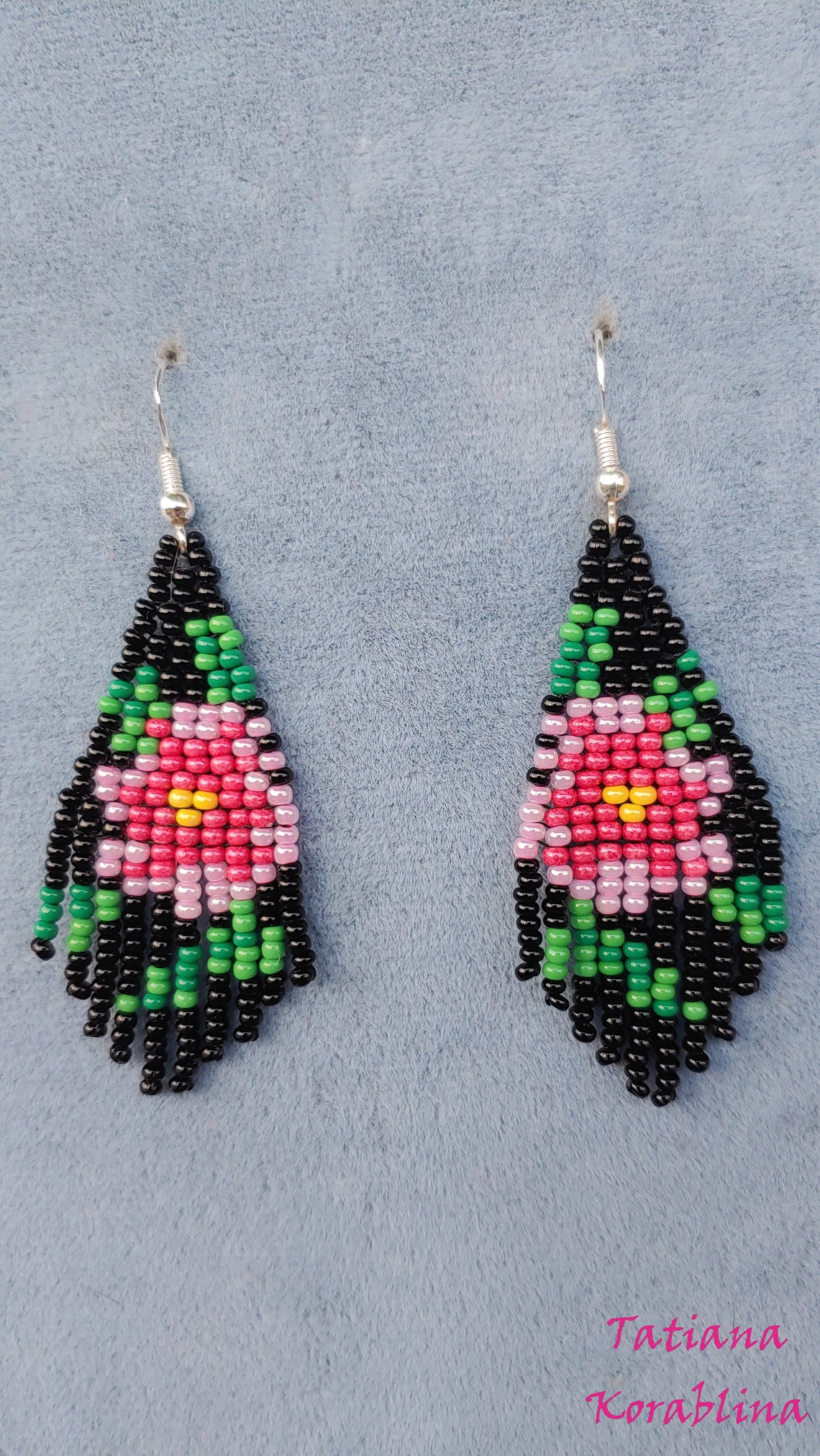 Brick Stitch Pattern for Seed Bead Earrings Digital PDF - Etsy