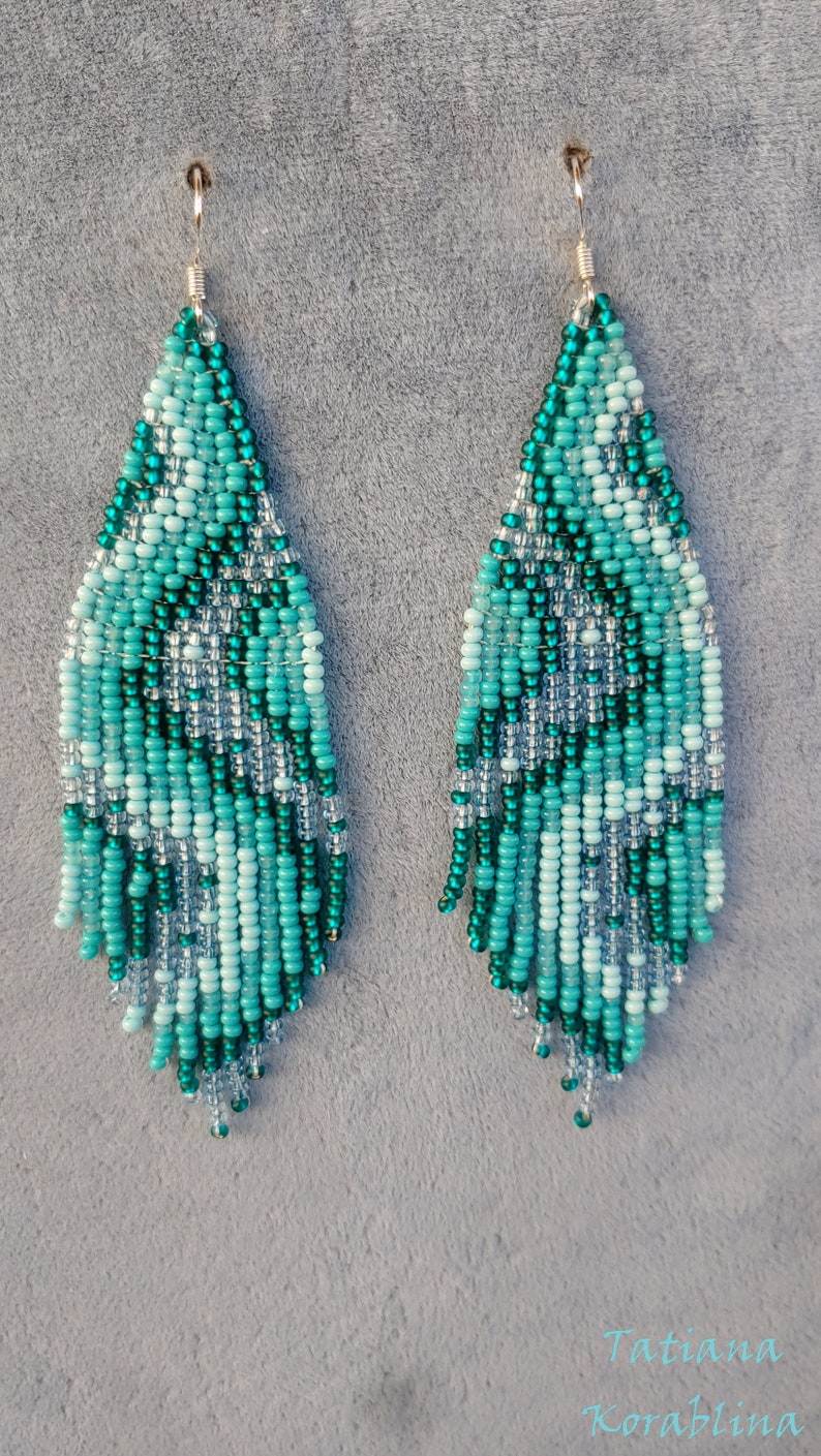 Brick Stitch Pattern for Seed Bead Earrings Digital Pdfpattern | Etsy