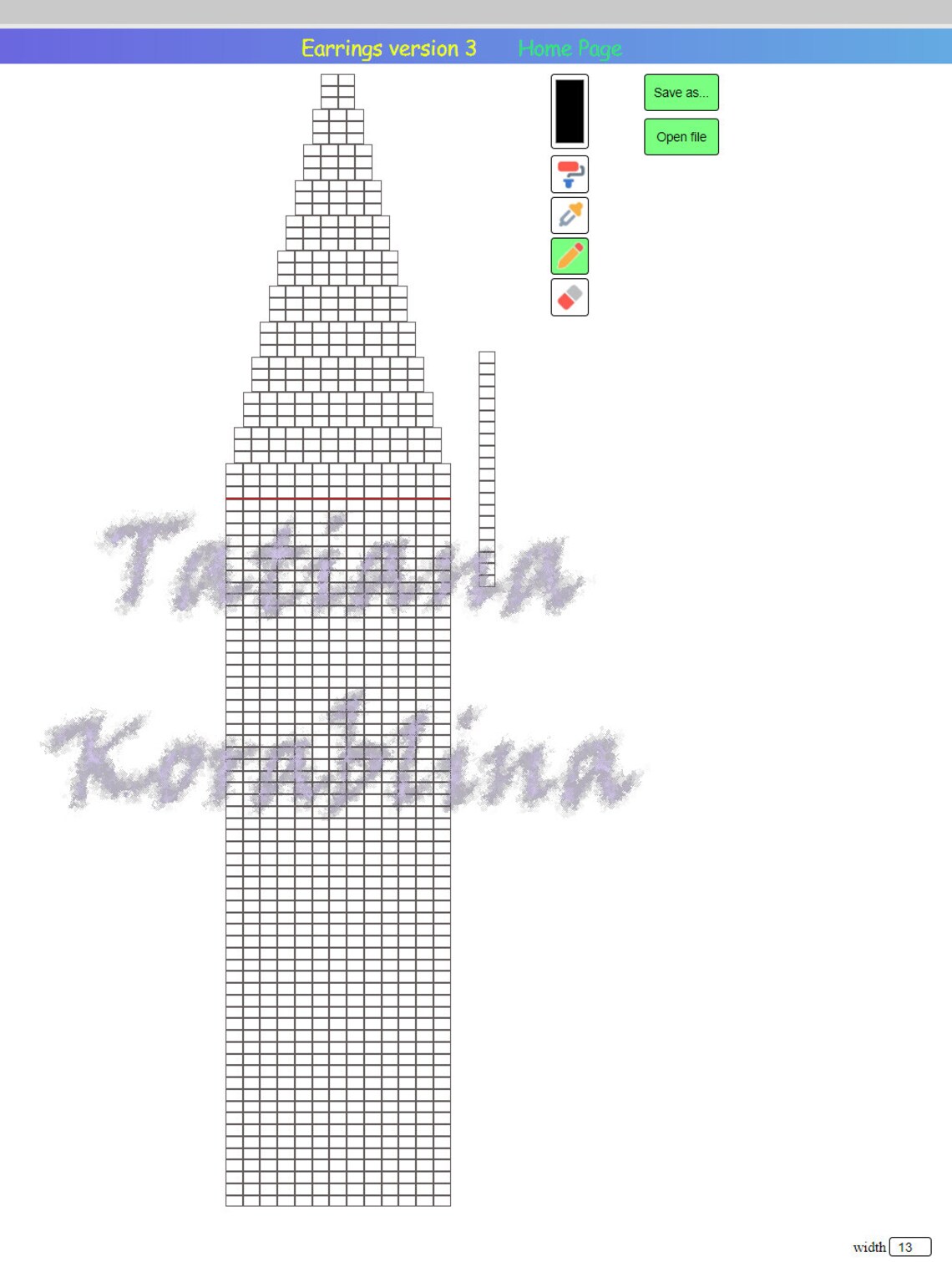 Program for Creating Patterns Beaded Earrings Brick Stitch - Etsy