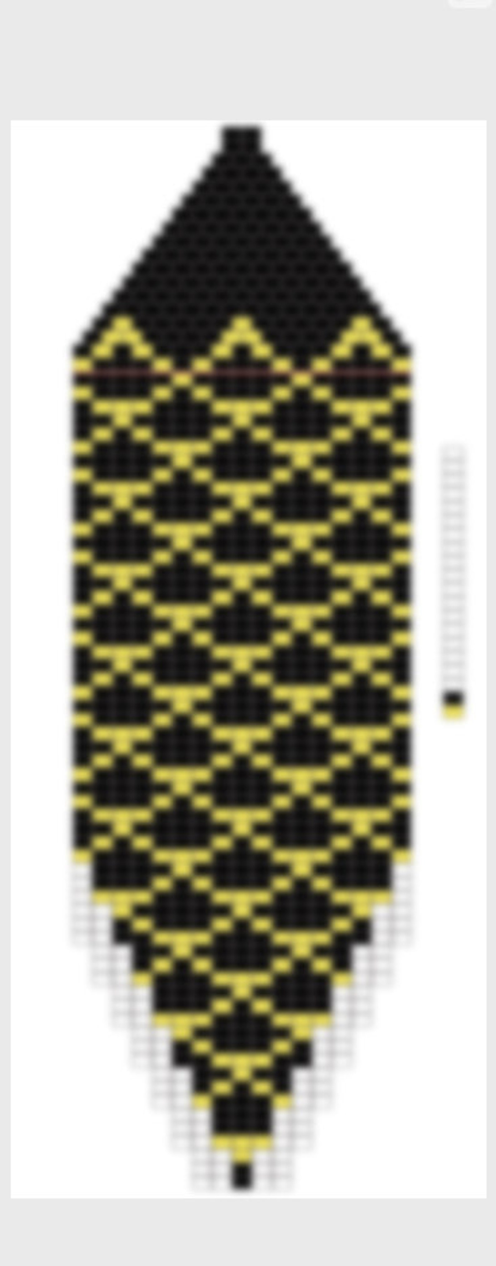 Brick Stitch Pattern for Seed Bead Earrings Digital Pdfpattern | Etsy