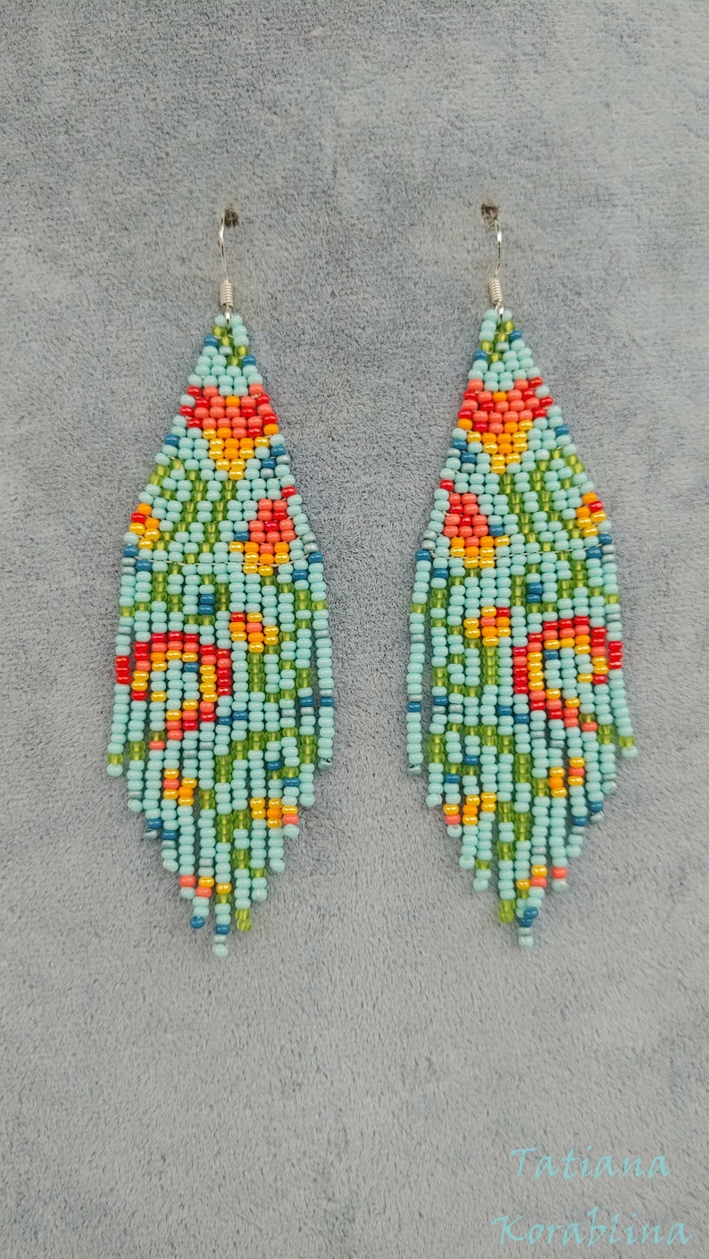 Brick Stitch Pattern for Seed Bead Earrings Digital PDF - Etsy