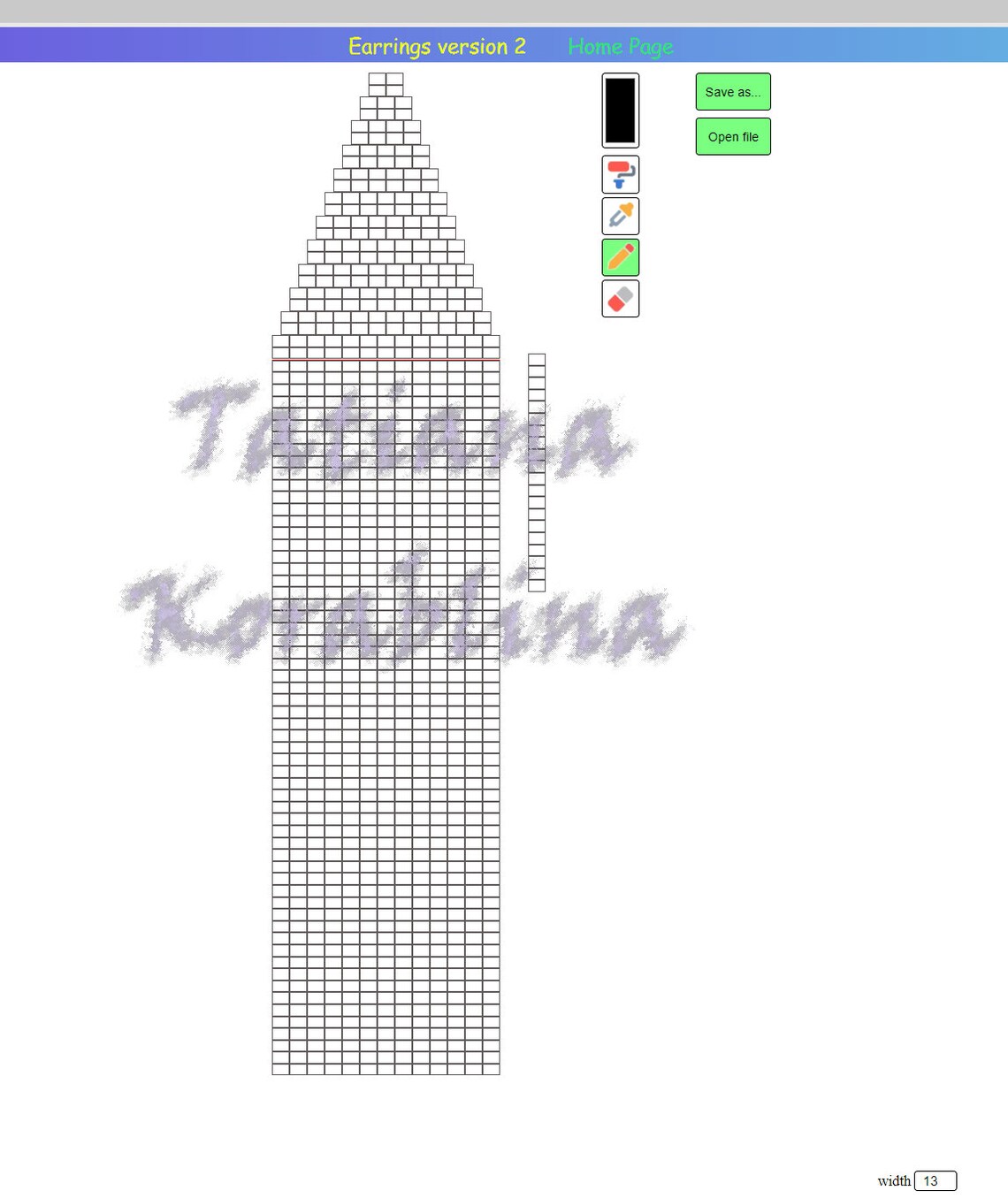 Program for Creating Patterns Beaded Earrings Brick Stitch - Etsy