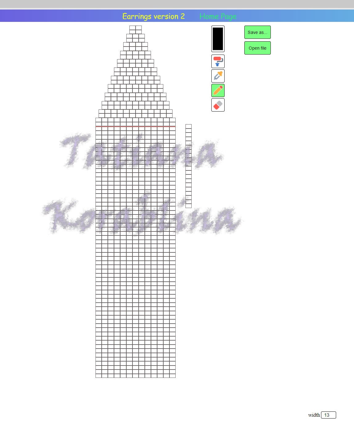 Program for Creating Patterns Beaded Earrings Brick Stitch With Fringe ...