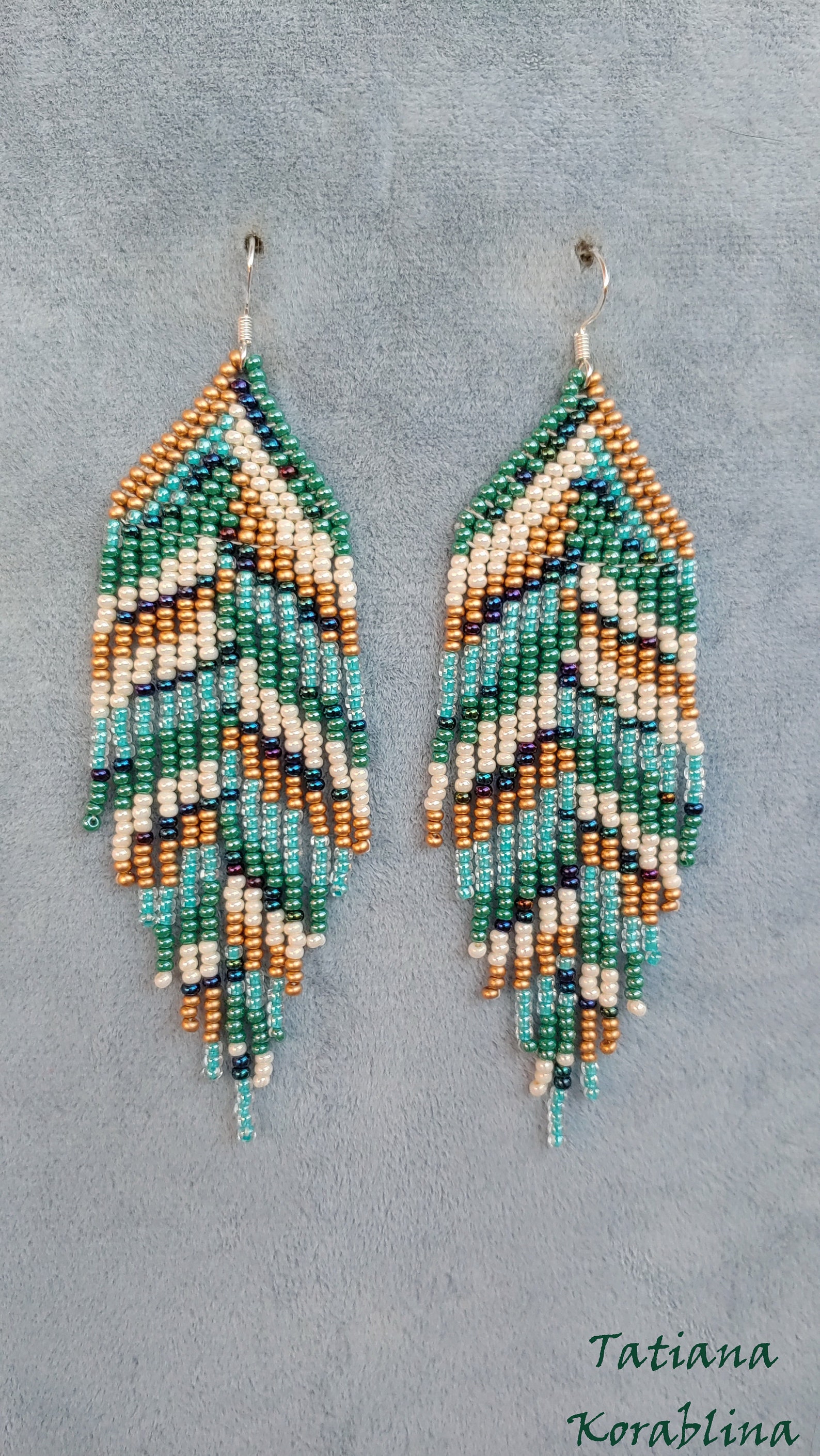 Brick Stitch Pattern for Seed Bead Earrings Digital Pdfpattern - Etsy