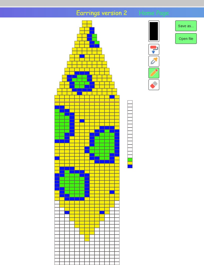 Program for Creating Patterns Beaded Earrings Brick Stitch With Fringe ...
