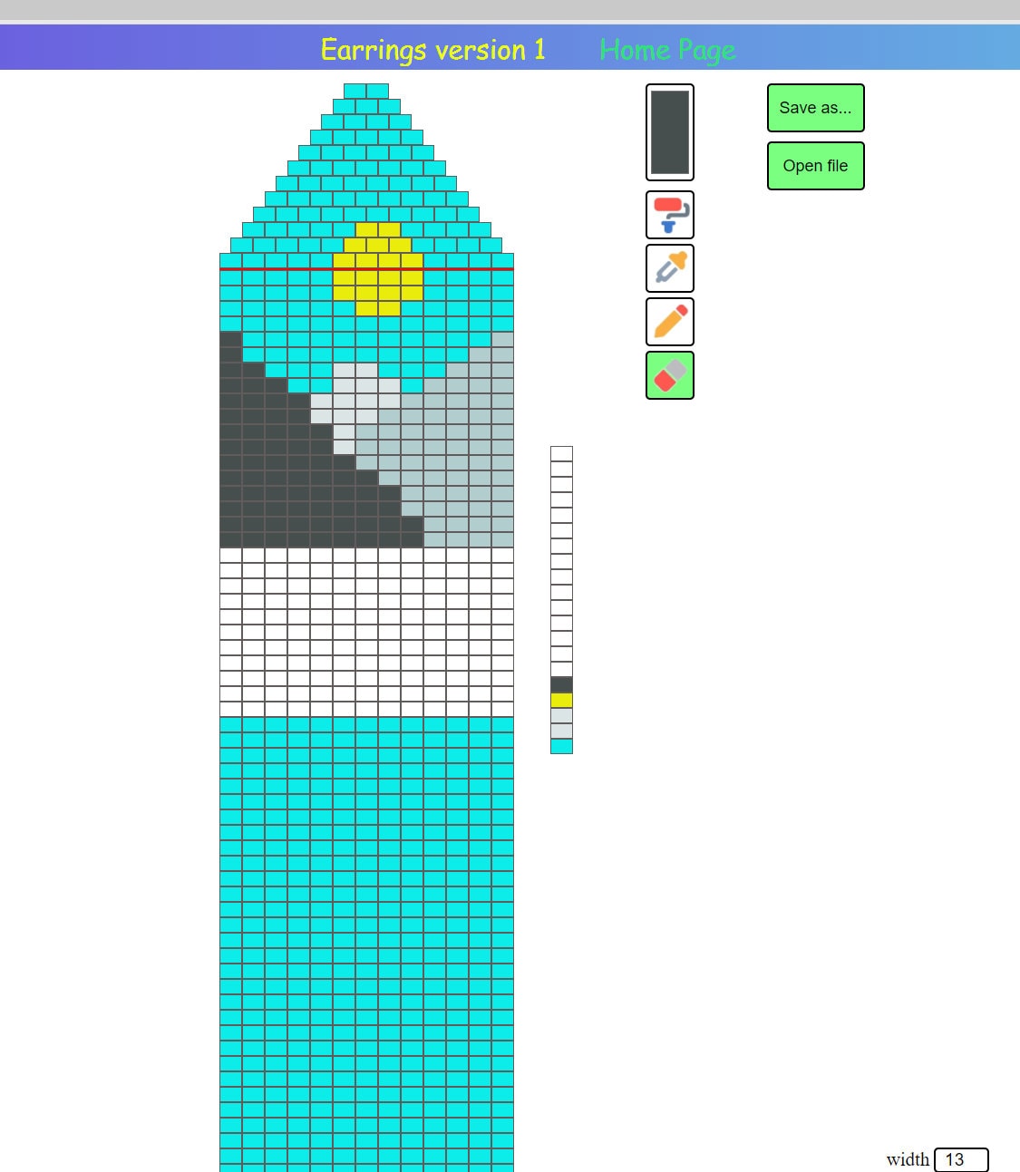 Program for Creating Patterns Beaded Earrings Brick Stitch With Fringe ...