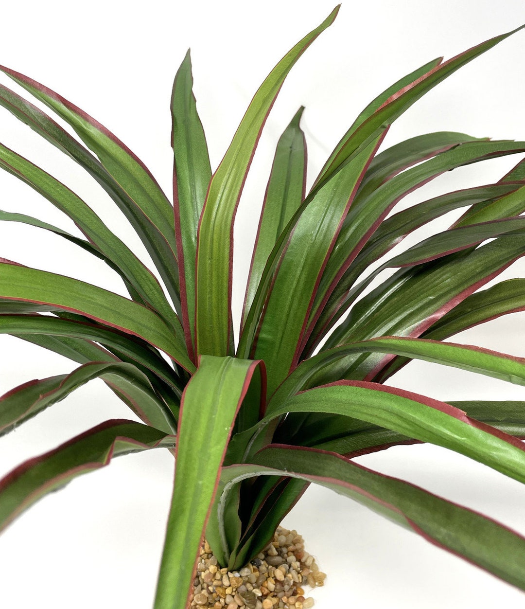 15x25 XL Green & Red SWORD Silk Centerpiece Plant, Stone Base - Etsy