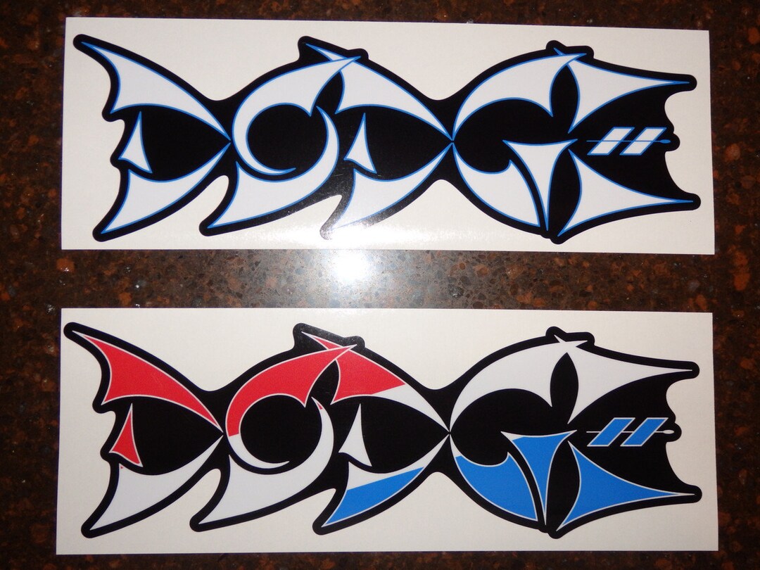 9 Inch DODGE, HASH Marks Sticker/decal, Original Artwork, White With ...