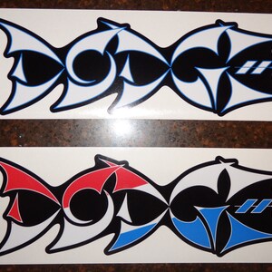 9 Inch DODGE, HASH Marks Sticker/decal, Original Artwork, White With ...