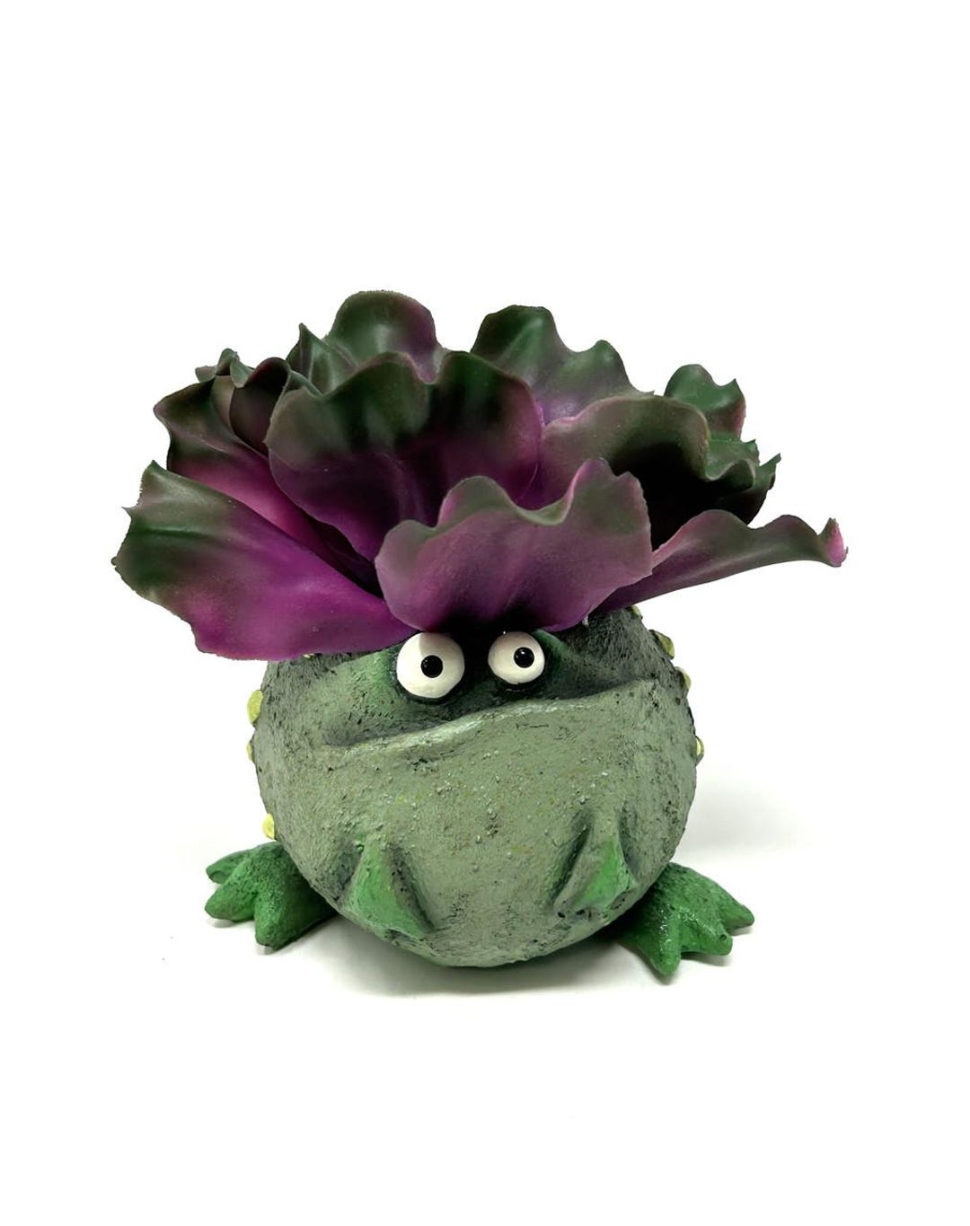 5" Potted FRECKLES the FROG Blob House Pot Planted WITH Soft Faux ...