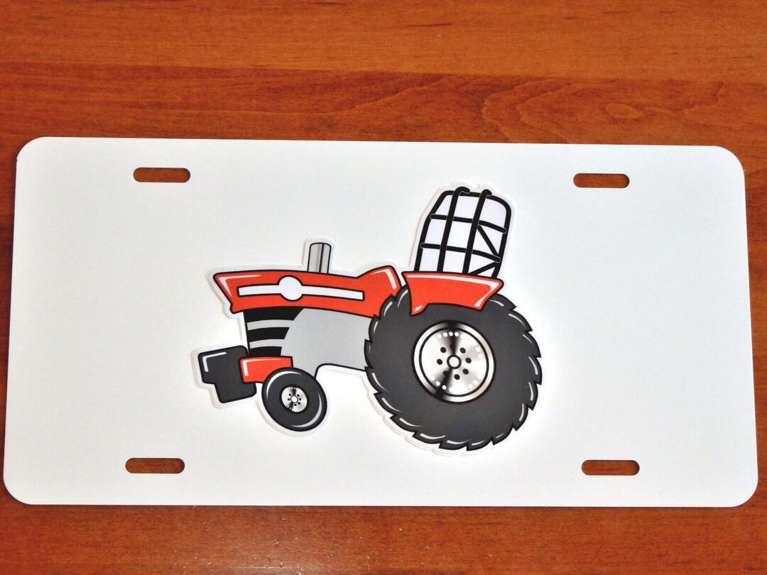 MF Massey Ferguson PULLER Tractor LICENSE Plate on Black or White ...