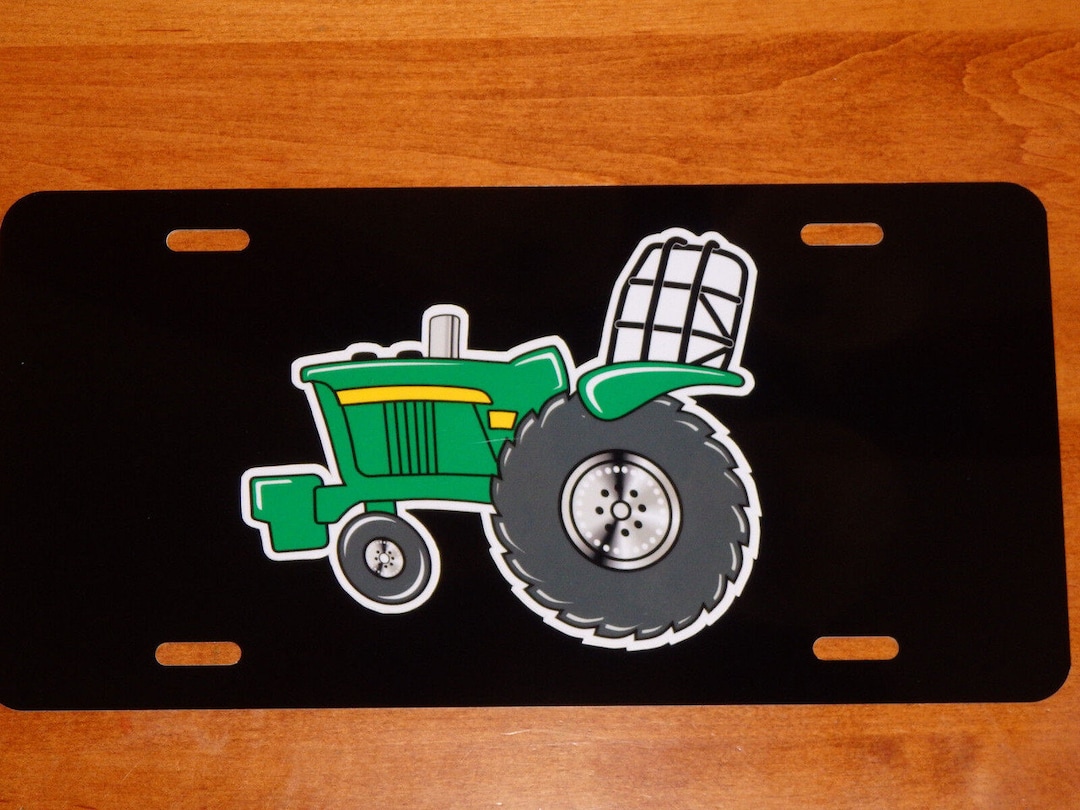 JD John Deere PULLER Tractor LICENSE Plate on Black or White Aluminum ...