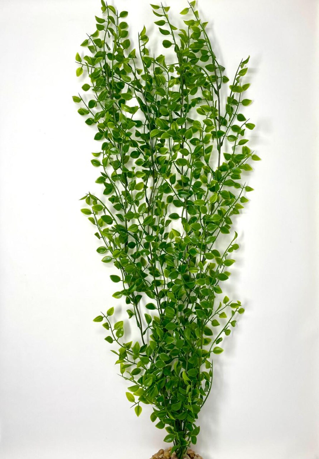 27" Large THICK 4-stem PEA LEAF Plastic Plant With Stone Base - Etsy