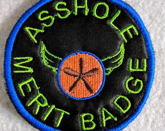 Asshole merit badge | Etsy
