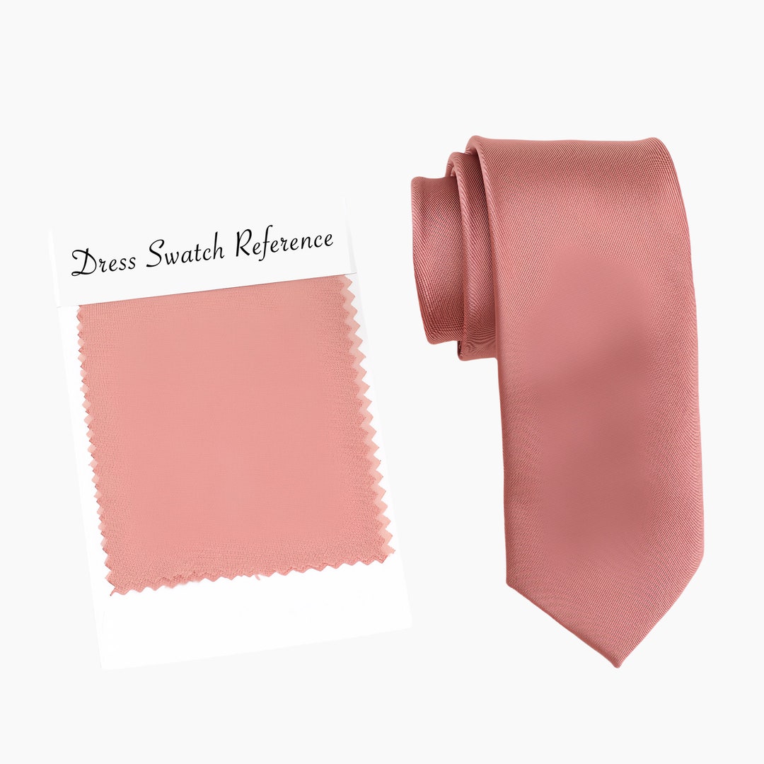Desert Coral Wedding Necktie, Pocket Square, or Bow Tie, Microfiber ...