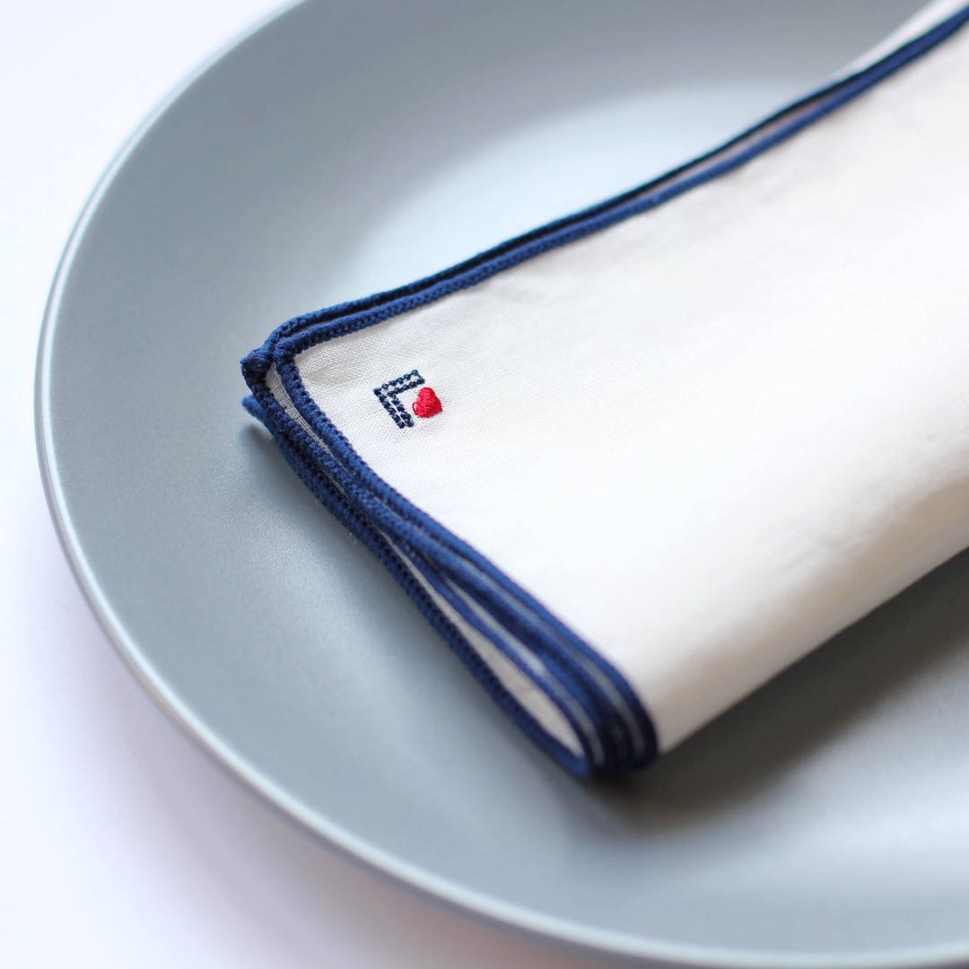 Monogrammed Handkerchief, Embroidered Pocket Square, Personalized ...