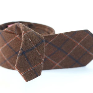 Brown Wool Necktie, Brown Wool Bow Tie, Brown Wool Pocket Square ...