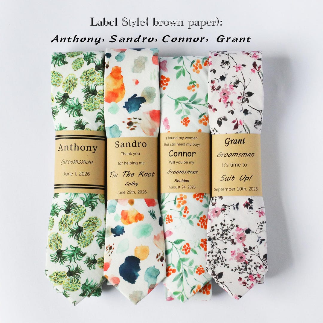 Necktie Paper Label - Etsy