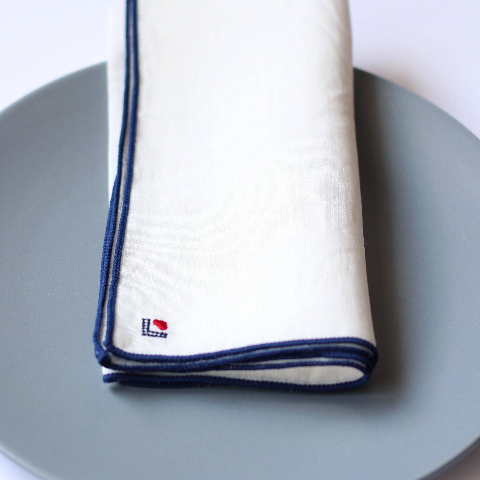 Monogrammed Handkerchief Embroidered Pocket Square | Etsy