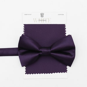 Amethyst Wedding Tie Tie & Pocket Square Set Men's - Etsy