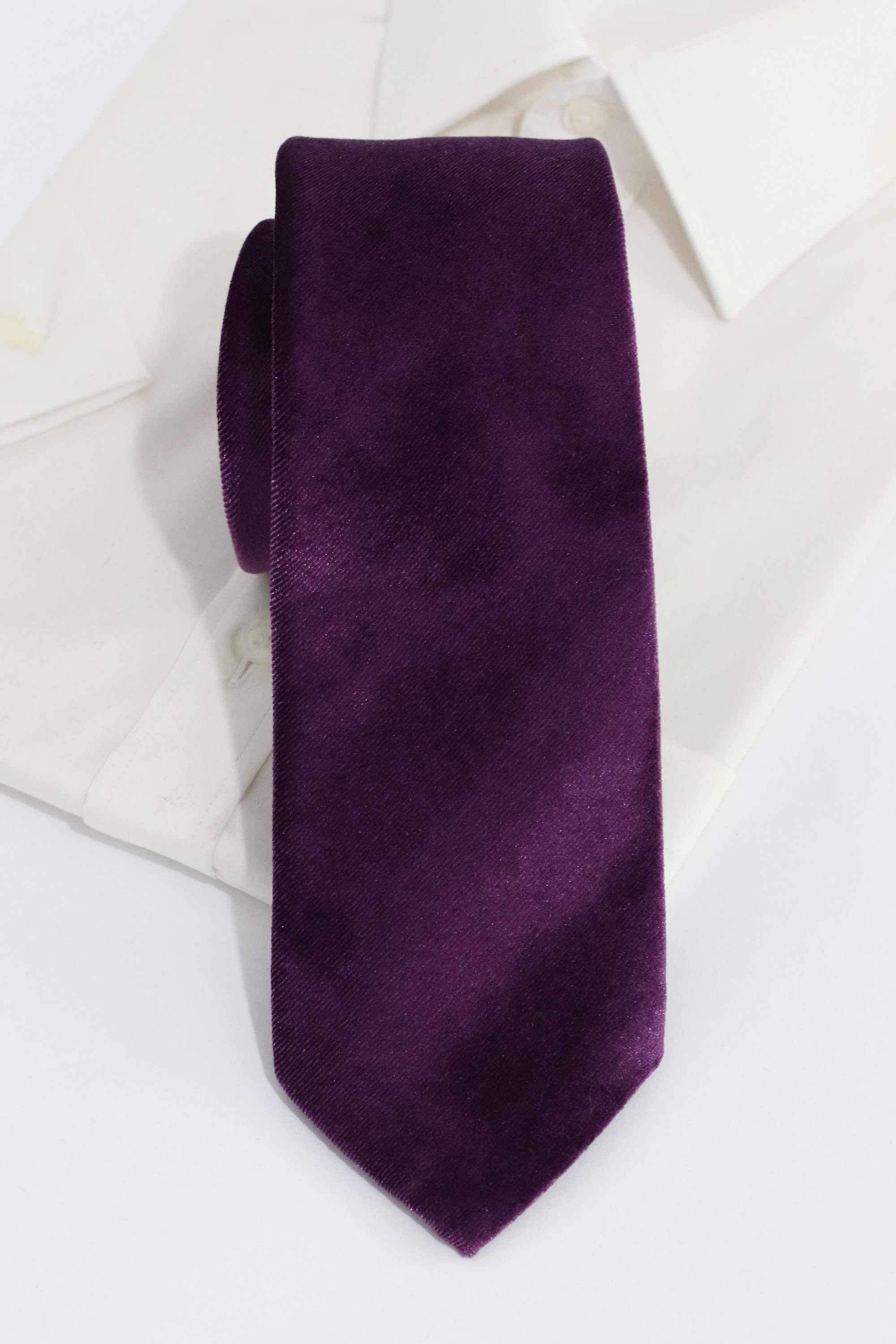 PURPLE Wedding Velvet Tie Mens Ties Vintage Mens Tie - Etsy