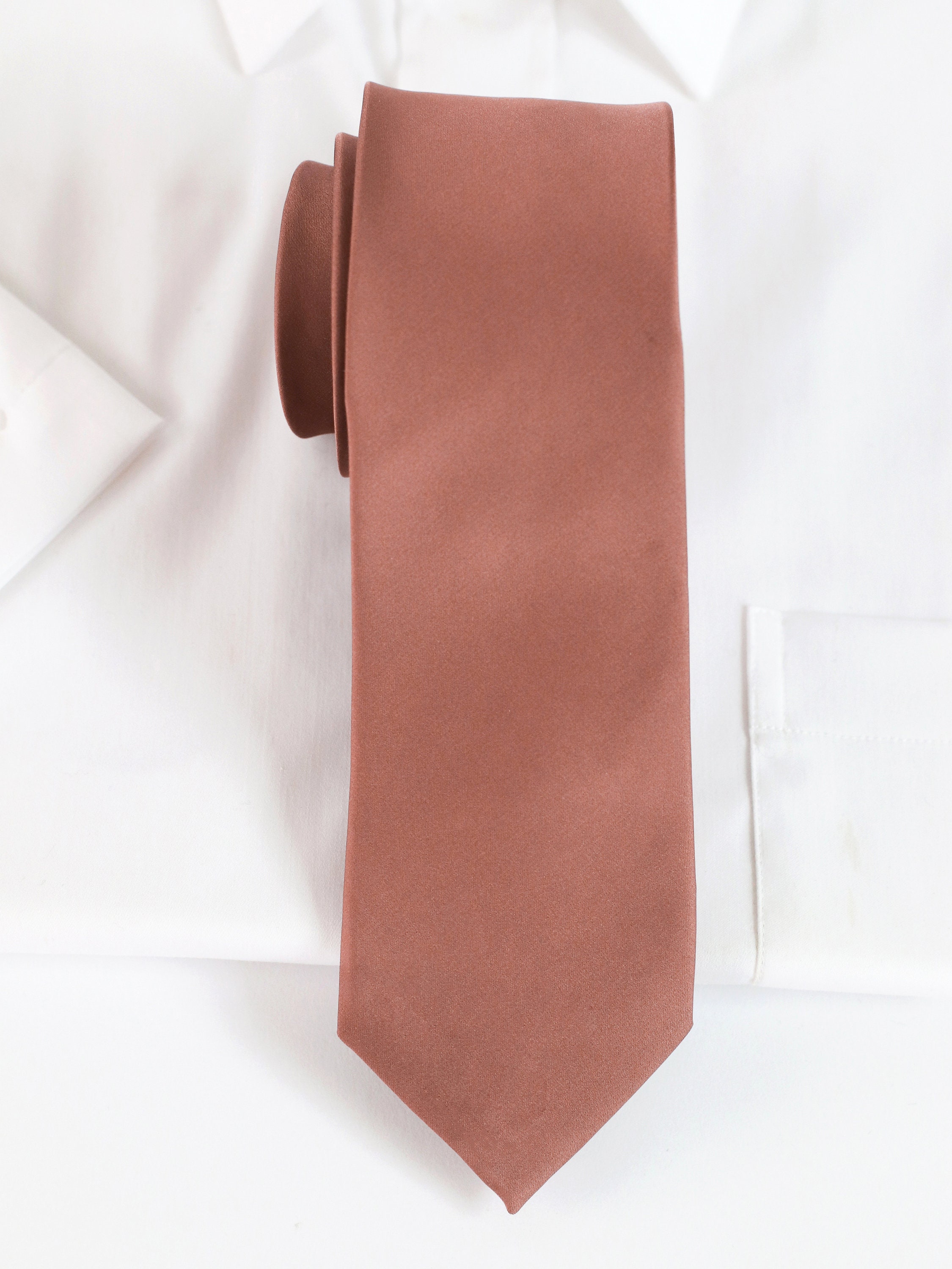 English Rose Wedding Necktie, Vintage Style Microfiber Tie - Etsy