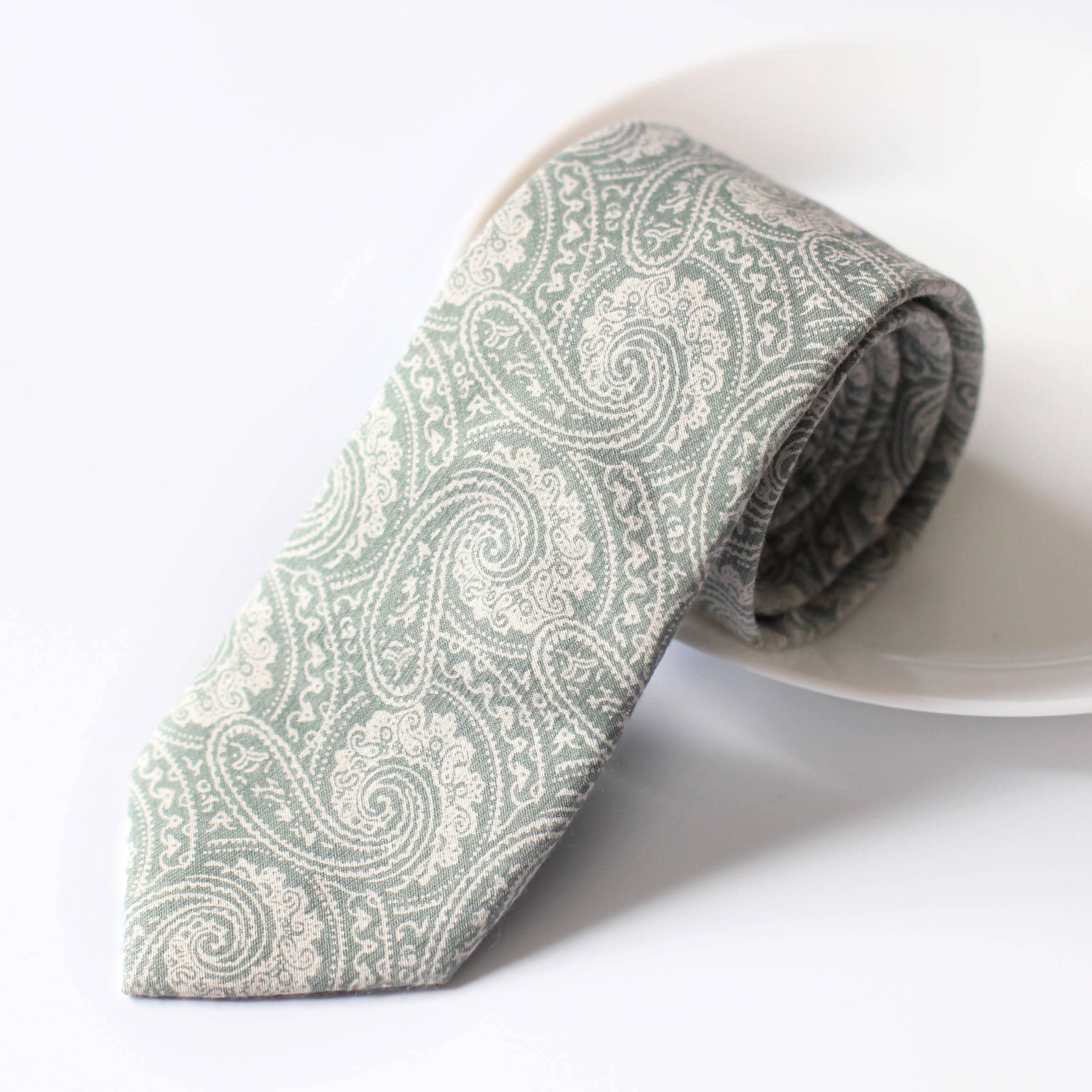 Dusty Sage Ties for Wedding Wedding Ties Mens Necktie for - Etsy