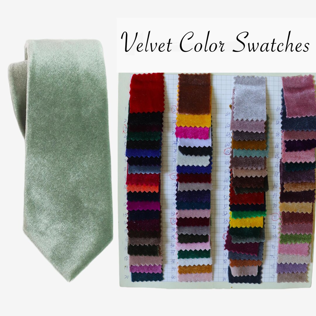 Custom Velvet Tie: Groomsmen Wedding Neckwear - Etsy