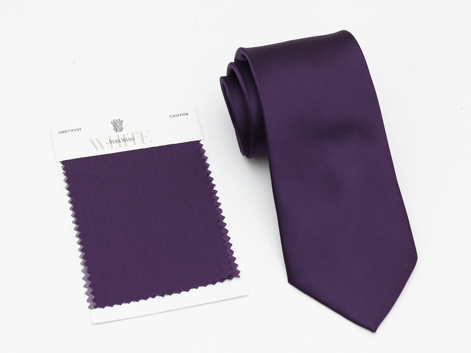 Amethyst Wedding Tie Tie & Pocket Square Set Men's - Etsy