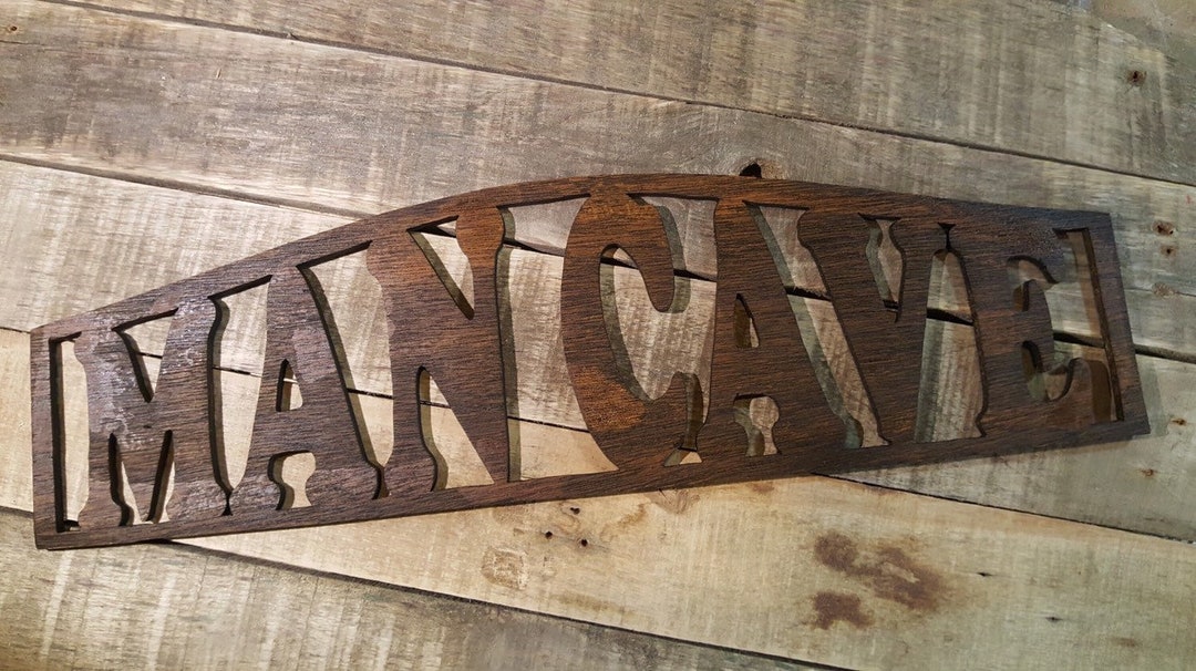 Man Cave Wooden Scroll Saw Sign - Etsy