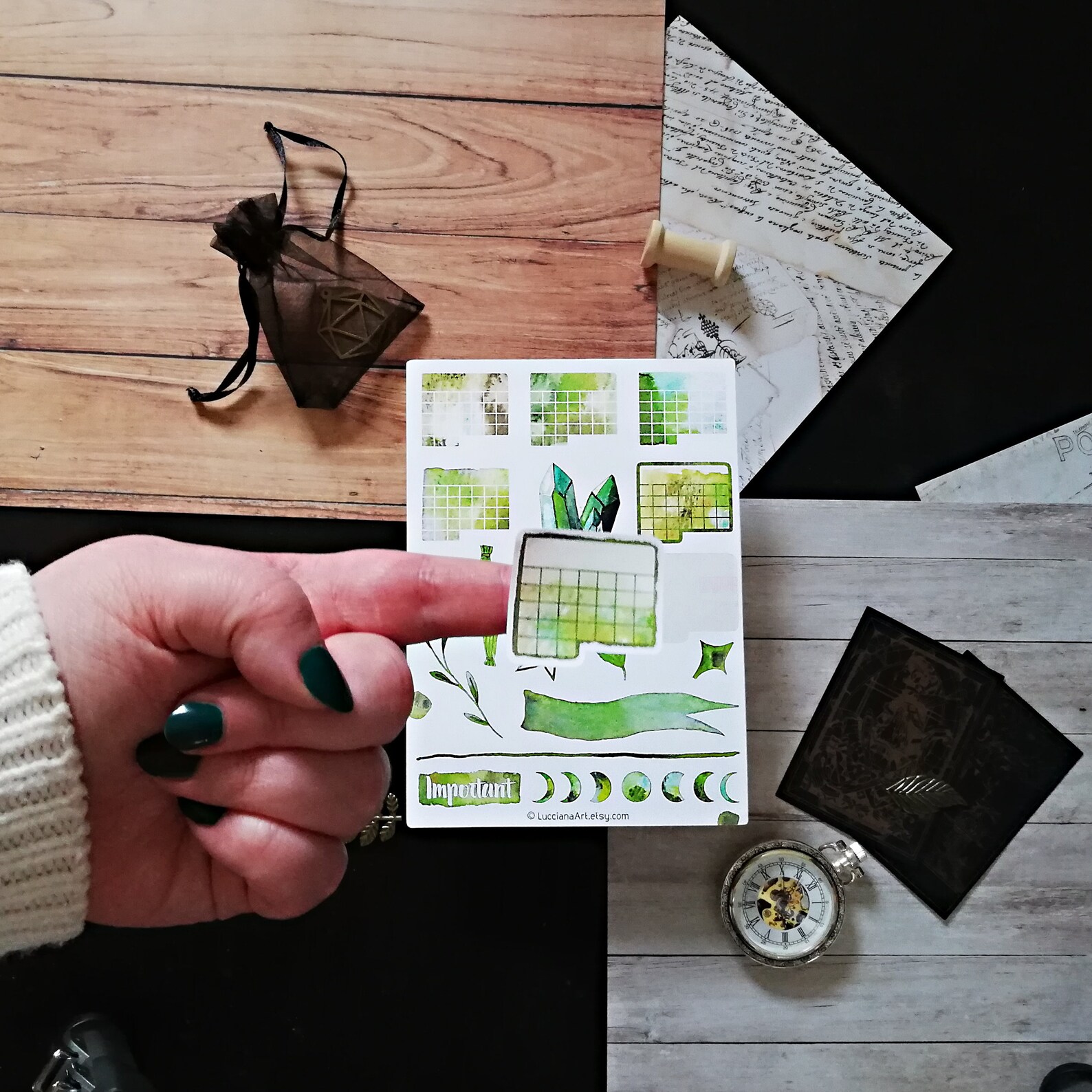 Stickersheets Wicca Watercolor Bullet Journal Stickers - Etsy