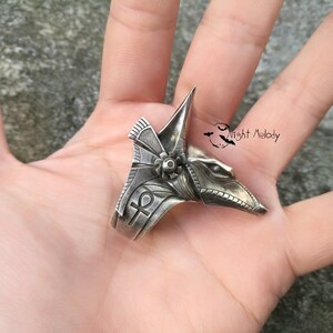 Anubis sterling silver ring silver jewelry mens ring Egyptian | Etsy