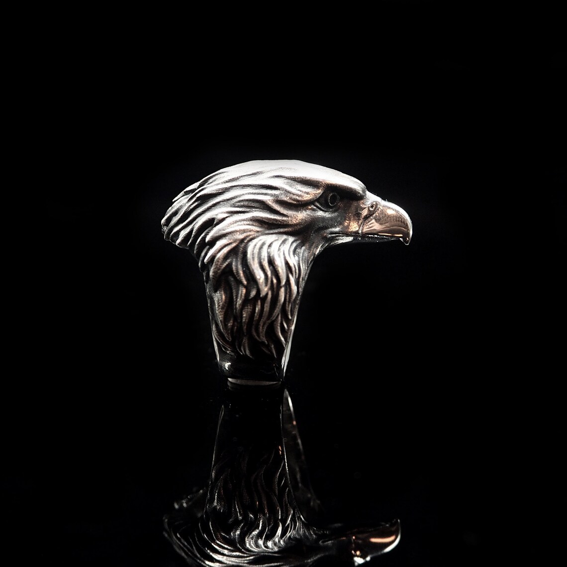 The Eagle Sterling Silver Ring Silver Jewelry Mens Ring Eagle - Etsy