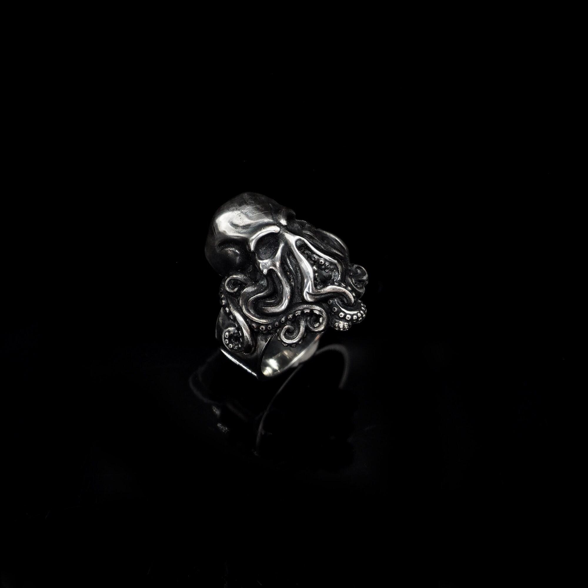 Cthulhu Skull Silver Ring Men's Ring Women's Ring - Etsy UK