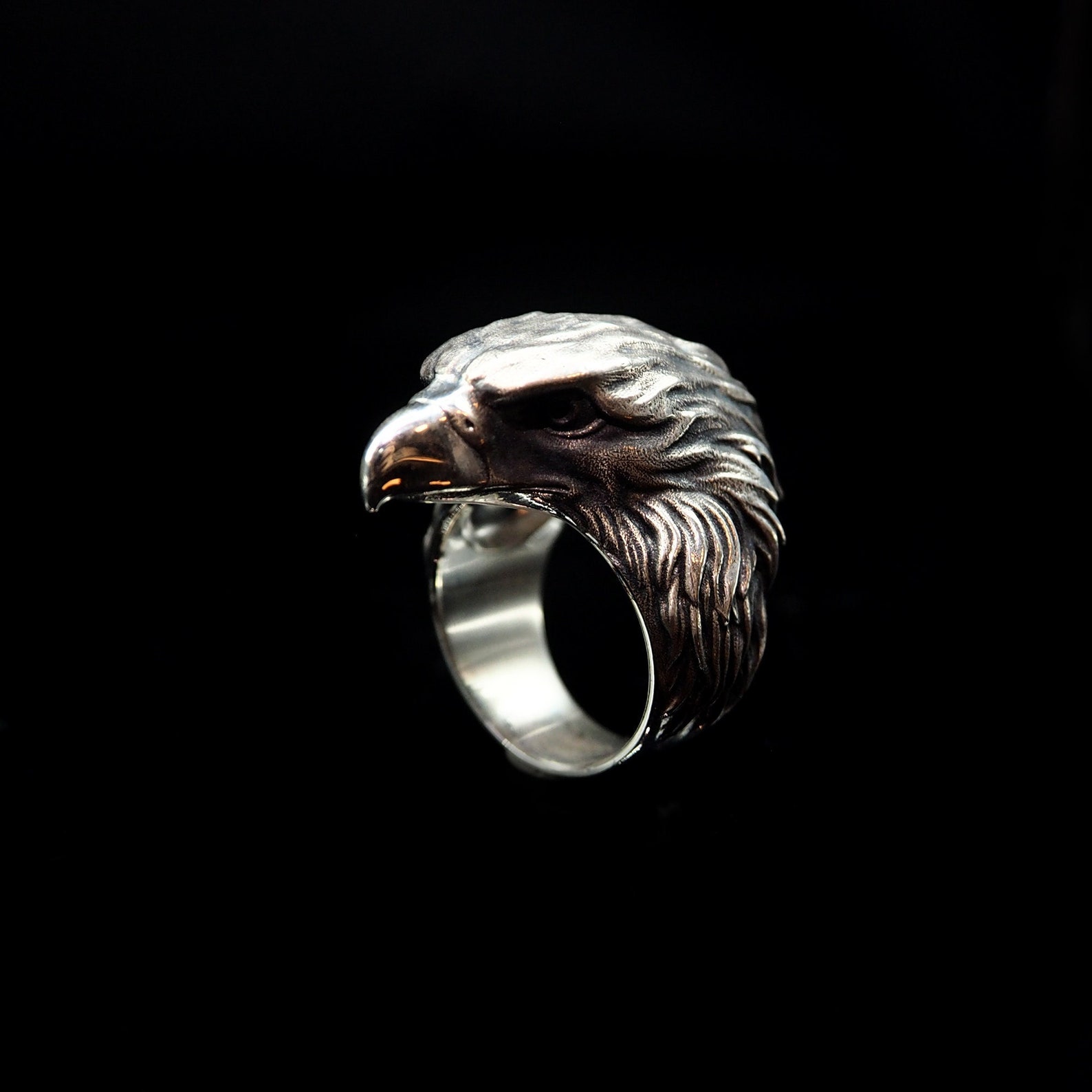 The Eagle Sterling Silver Ring Silver Jewelry Mens Ring Eagle - Etsy