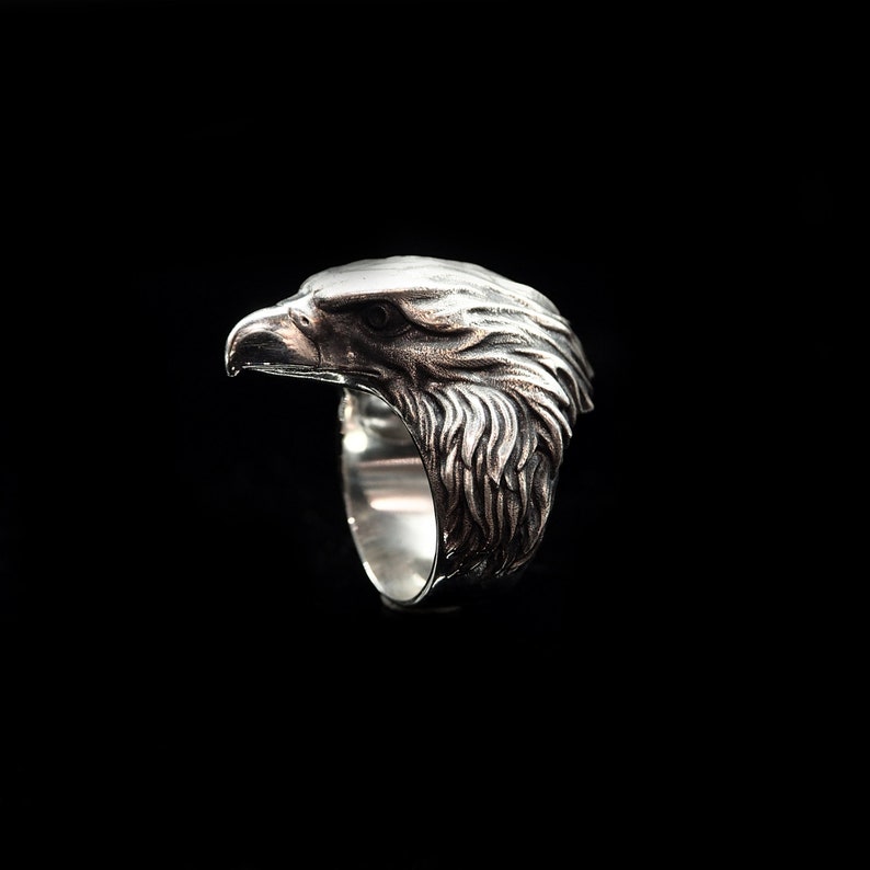 The Eagle Sterling Silver Ring Silver Jewelry Mens Ring Eagle - Etsy