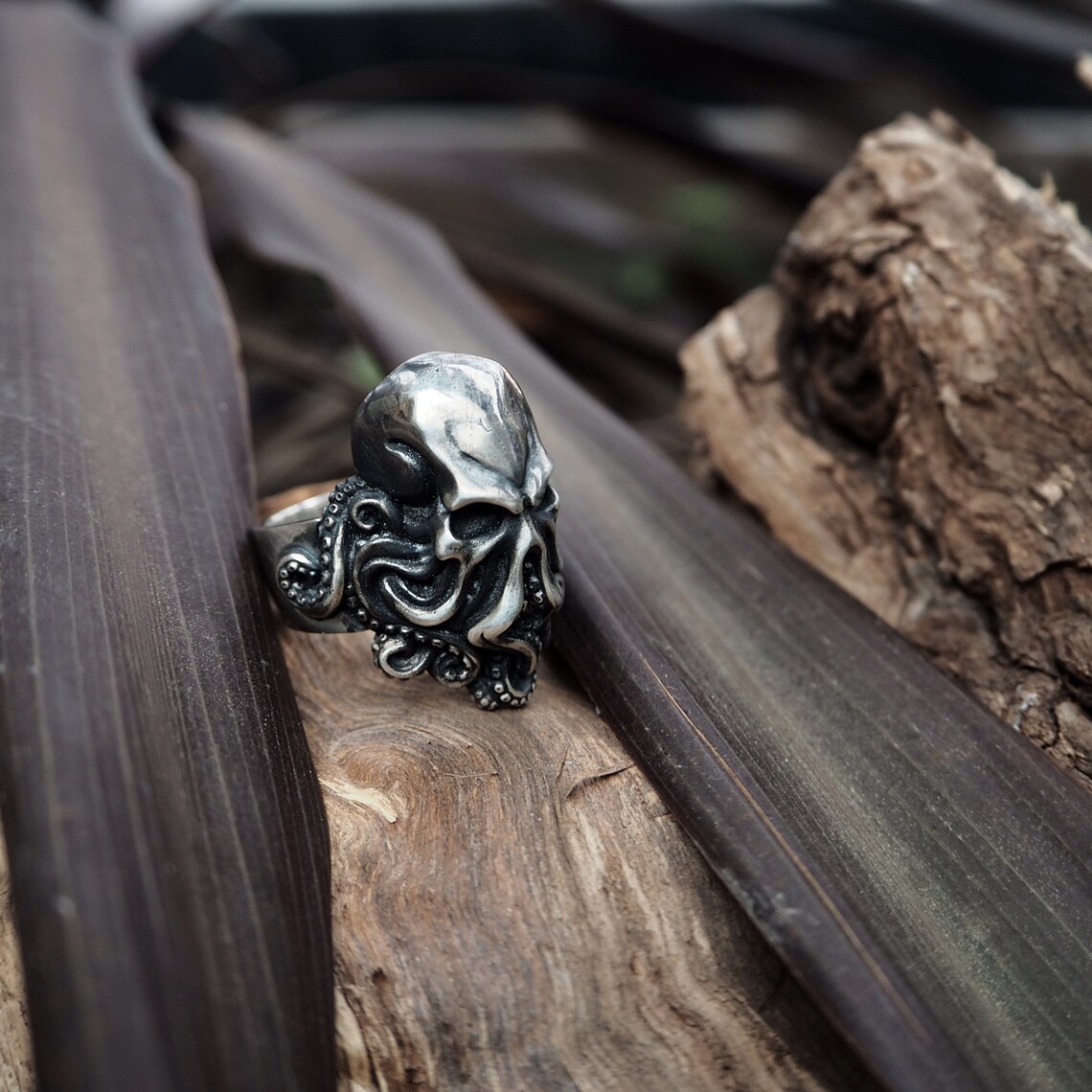 Cthulhu Skull Silver Ring Men's Ring Women's Ring - Etsy UK