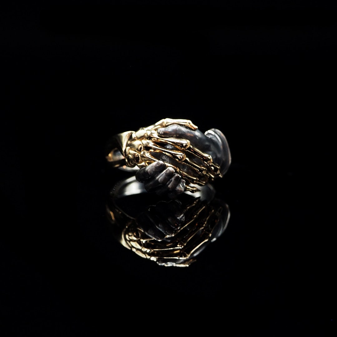 Gothic Skull Hand Sterling Silver Ring Silver Jewelry Man's Ring Gothic ...