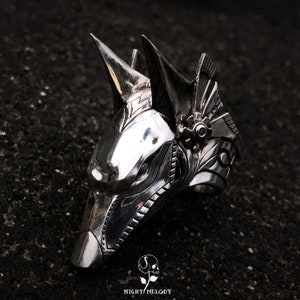 Anubis sterling silver ring silver jewelry mens ring Egyptian | Etsy