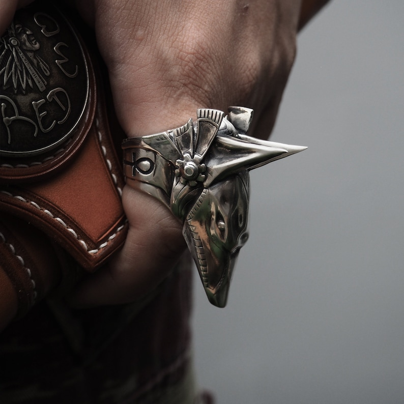 Anubis Sterling Silver Ring Silver Jewelry Men's Ring - Etsy