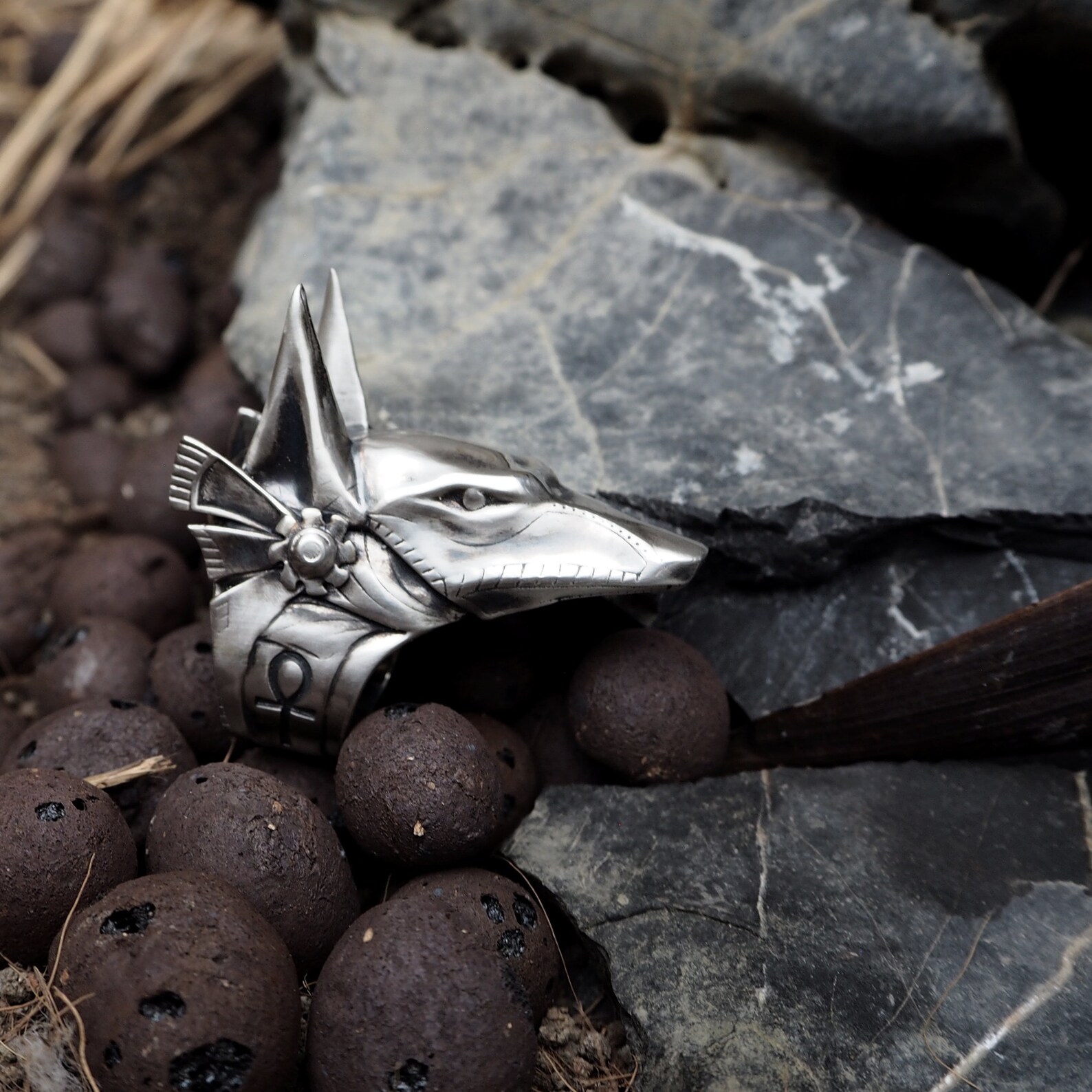 Anubis Sterling Silver Ring Silver Jewelry Men's Ring - Etsy