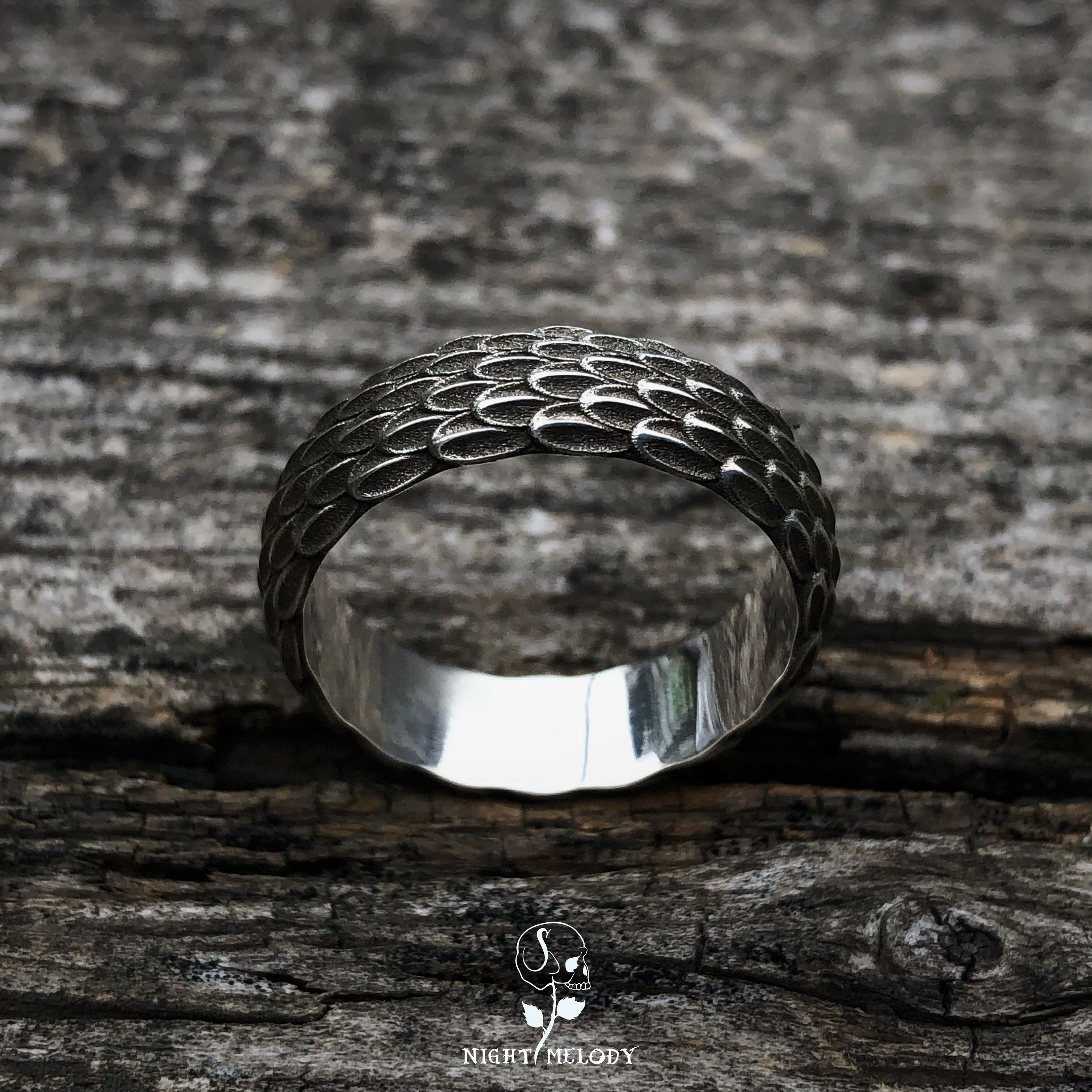 Dragon Scales Sterling Silver Ring Silver Jewelry Men's - Etsy