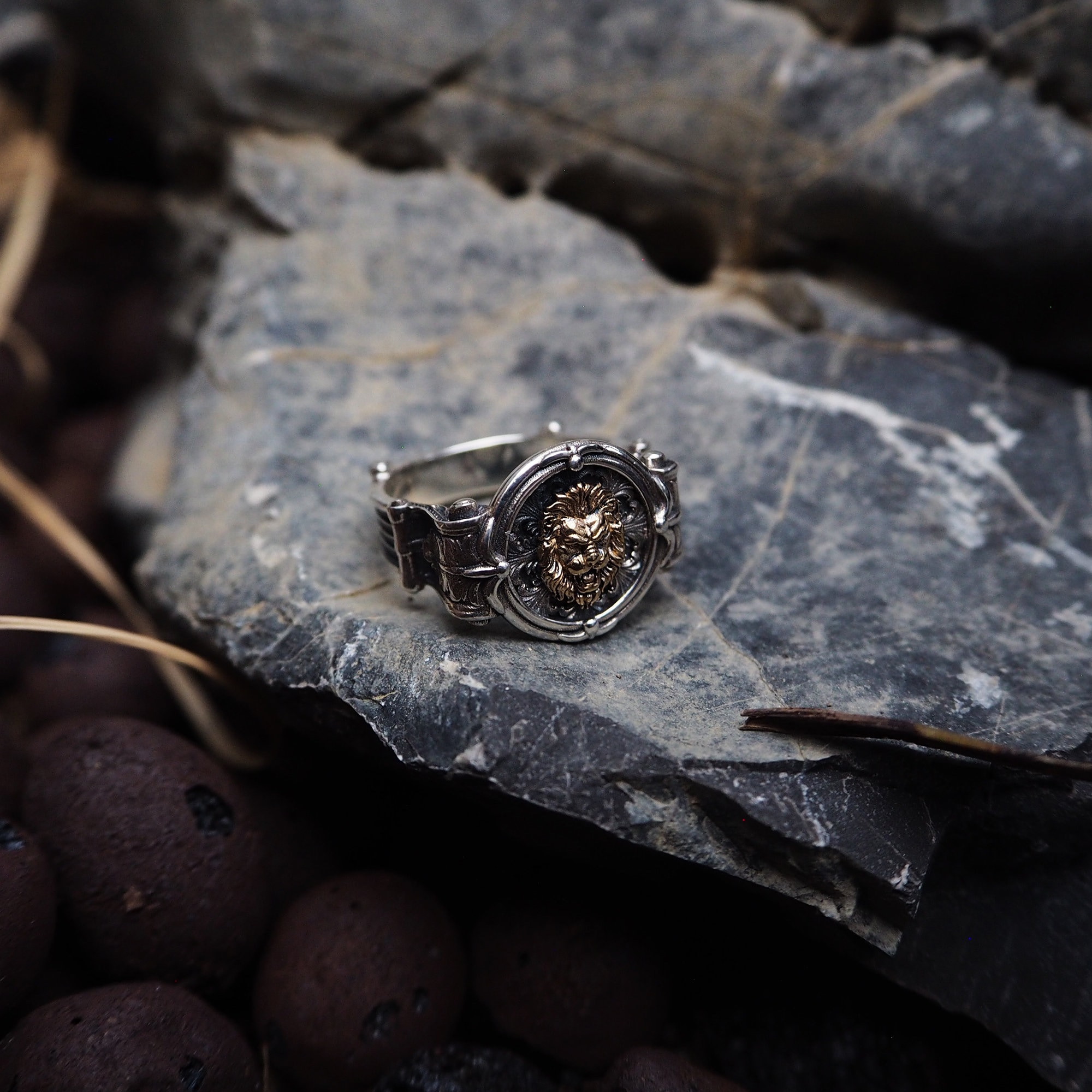 Baroque Style Lion Sterling Silver Ring Silver Jewelry - Etsy